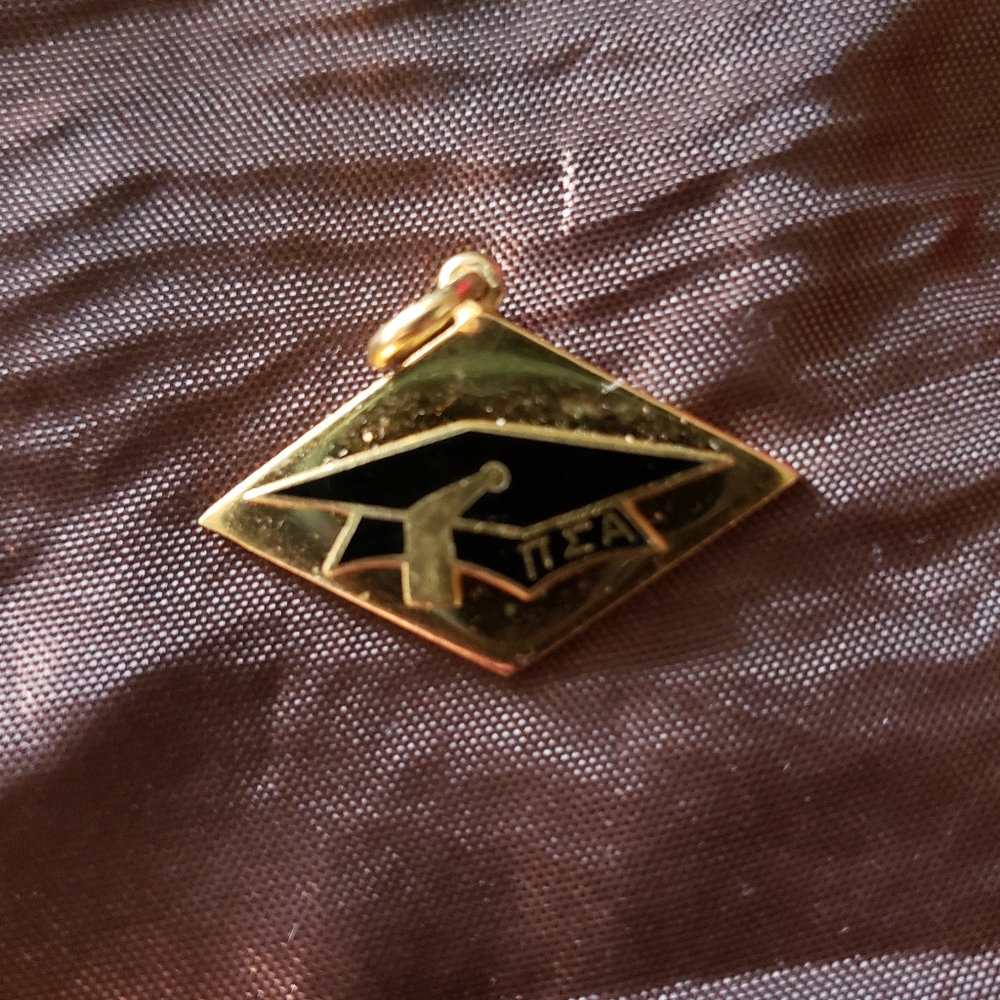 Vintage 10k Gold Pi Sigma Alpha Graduation Cap Pin So… - Gem